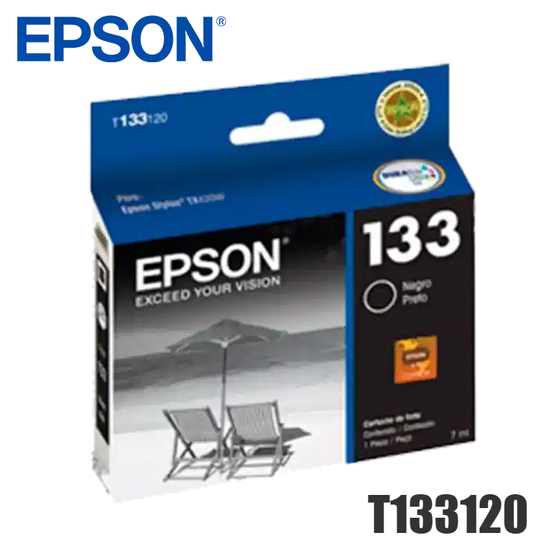 Cartucho Tinta Epson 133 Negro T133120