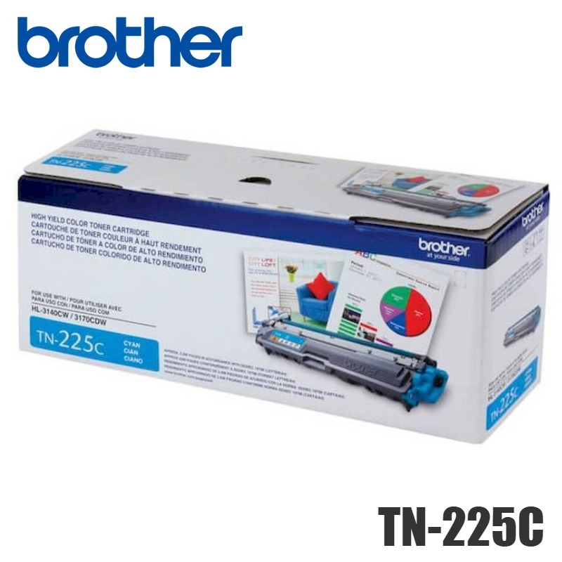 Toner Brother TN-225C Original Cyan (225C) 3140CW, 3170CDW, 3180CDW ...